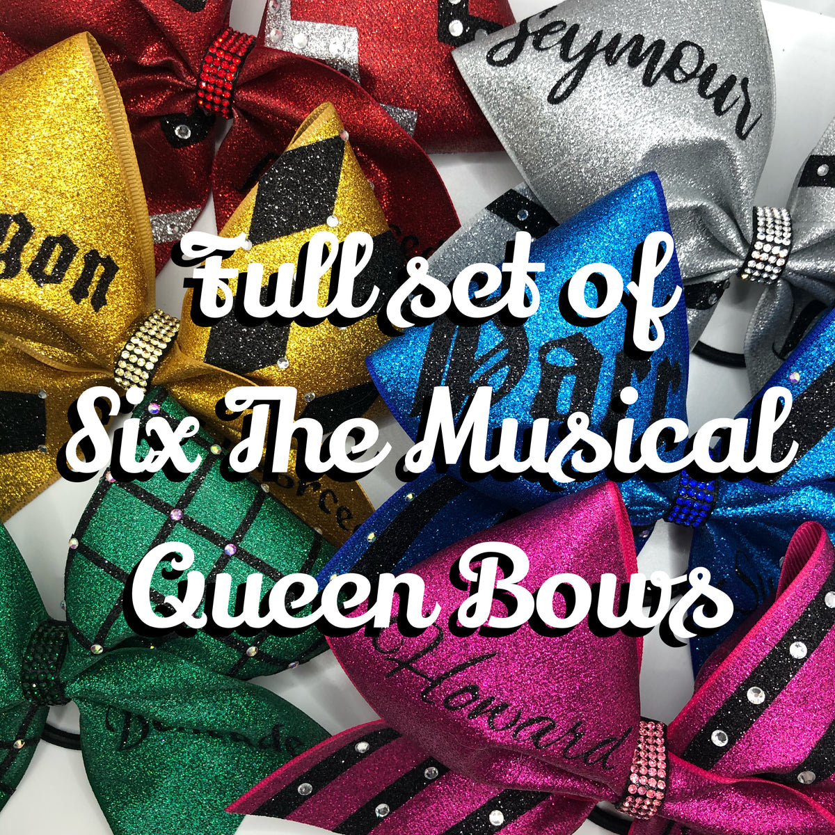Set of 6 Six The Musical Queen Bow – Bowalicious Bows UK